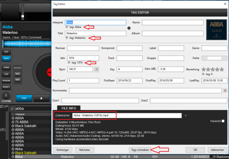 VirtualDJ - Problem bei der Anzeige meiner Interpreten