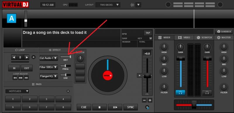 VirtualDJ - Cut Audio 8 effect - SBDJ
