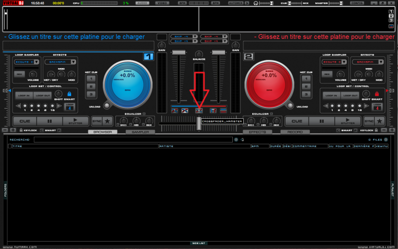 VirtualDJ - Inverser Crossfader RMX Ouvert/Fermé