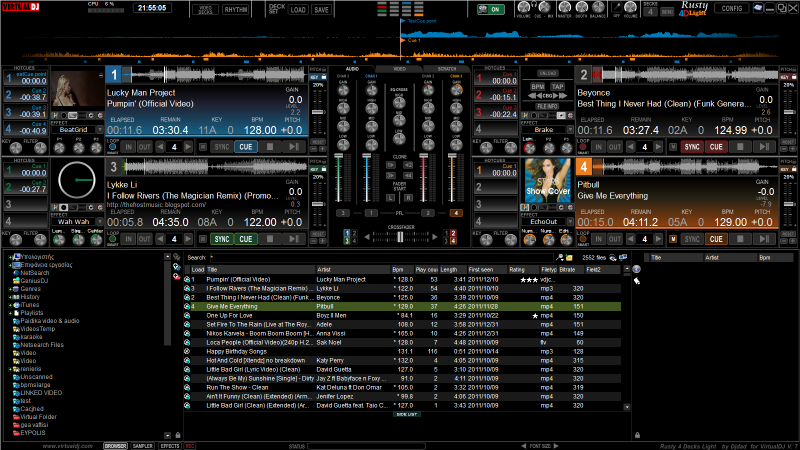 VirtualDJ - New Skin request for 4 Deck mixing, can someone do this for me?