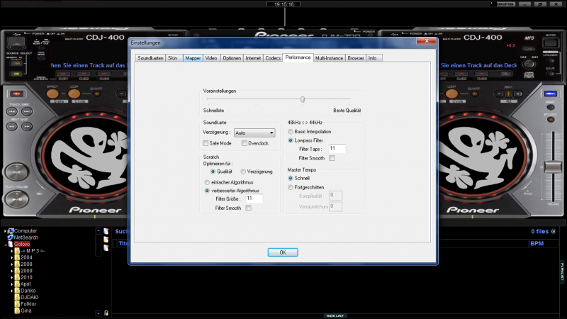 VirtualDJ - Einstellungen der VMS4 und VDJ