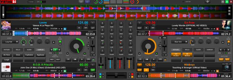 VirtualDJ - VirtualDJ 8 - 4 Decks Swap - Pads version