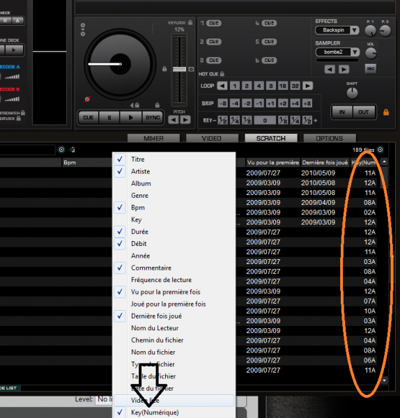 VirtualDJ - keys Harmonique