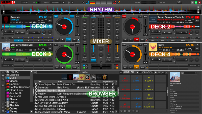 DJ Software - VirtualDJ - User Manual - Interface