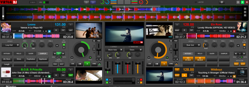 VirtualDJ - VirtualDJ 8 - 4 Decks Swap - Pads version
