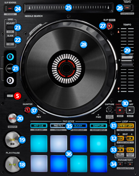 VirtualDJ - DDJ-RX - Deck controls
