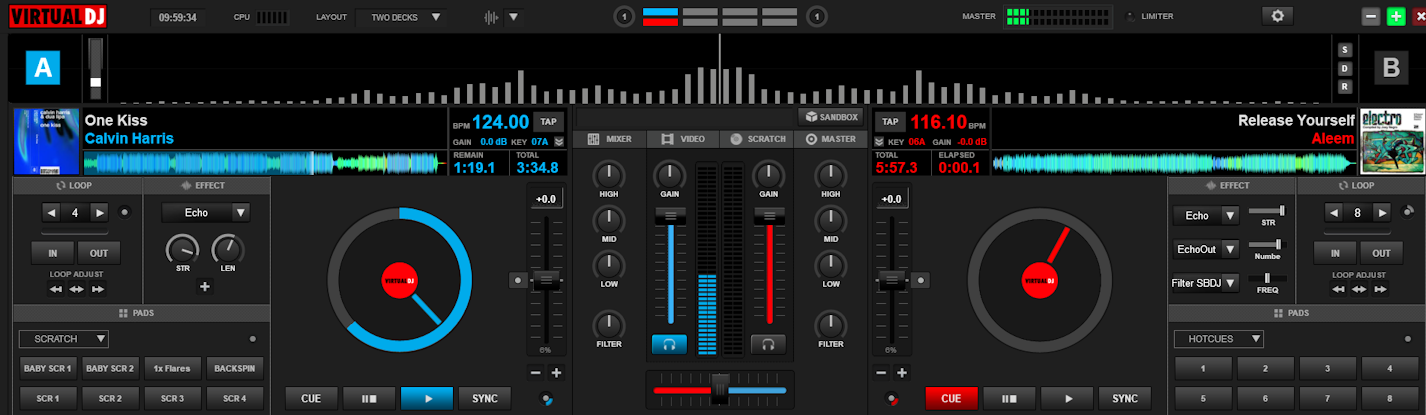 VirtualDJ - Equalizer graphics in default skin :-)