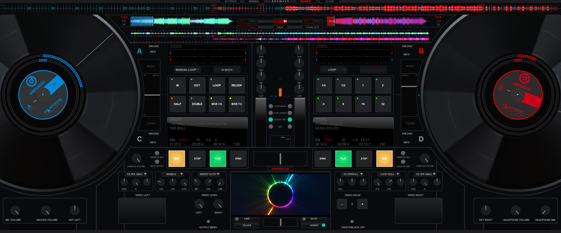 VirtualDJ - Demo - Ultrawide Skin
