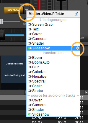 VirtualDJ - Aufruf Slideshow