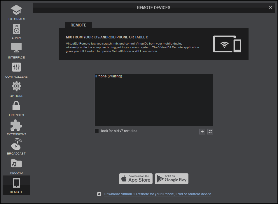 VirtualDJ - User Manual - VirtualDJ Remote - Remote Setup