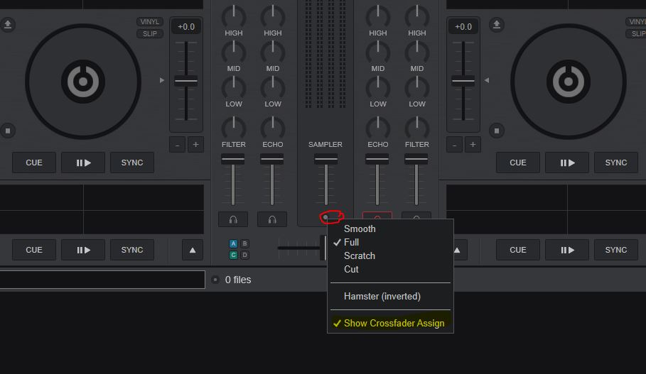 VirtualDJ - 2020 Crossfader Assignment Icon Missing