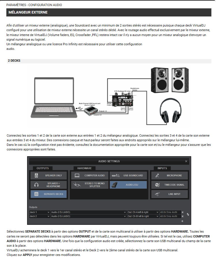 VirtualDJ - Configuration numark dnx 800 , numark m2