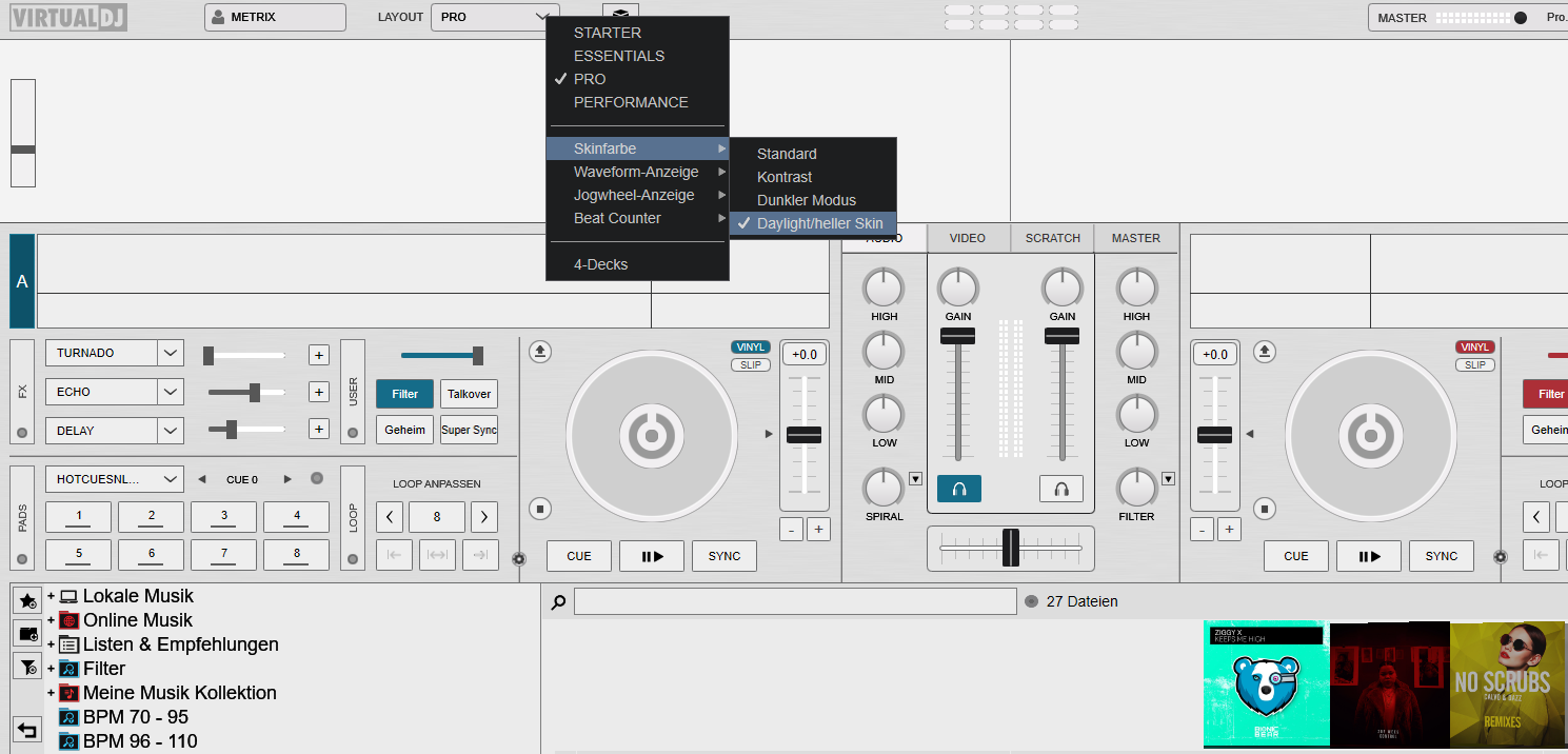 VirtualDJ - Tag-SKin für VDJ 2020 Oberfläche und Speicherung des SKins ...