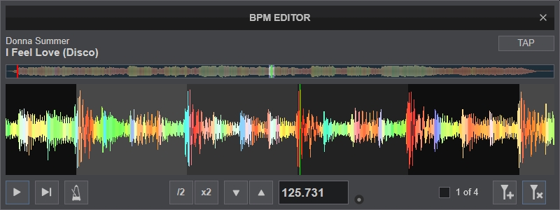 VirtualDJ - BPM Editor - variable bpm '1 of 4' question VirtualDJ - BPM Editor - variable bpm '1 of 4' question