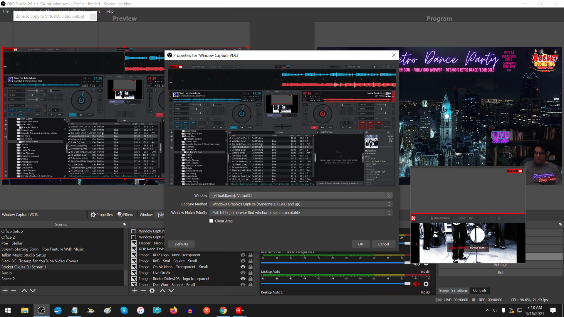 VirtualDJ - Output VDJ video signal into OBS?