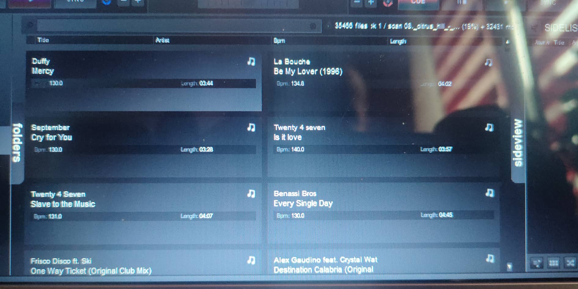 VirtualDJ - how to switch the display type in the browser