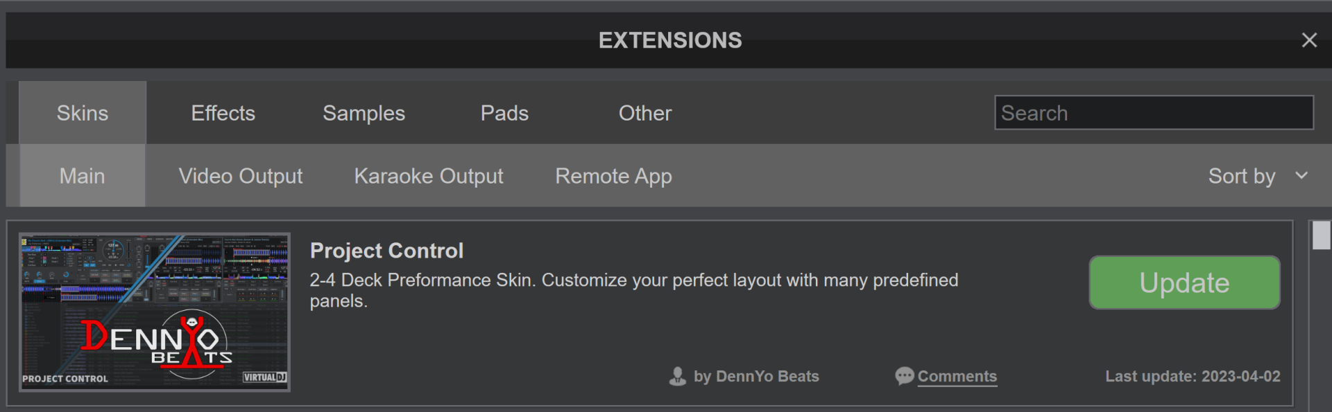 VirtualDJ - Project Control