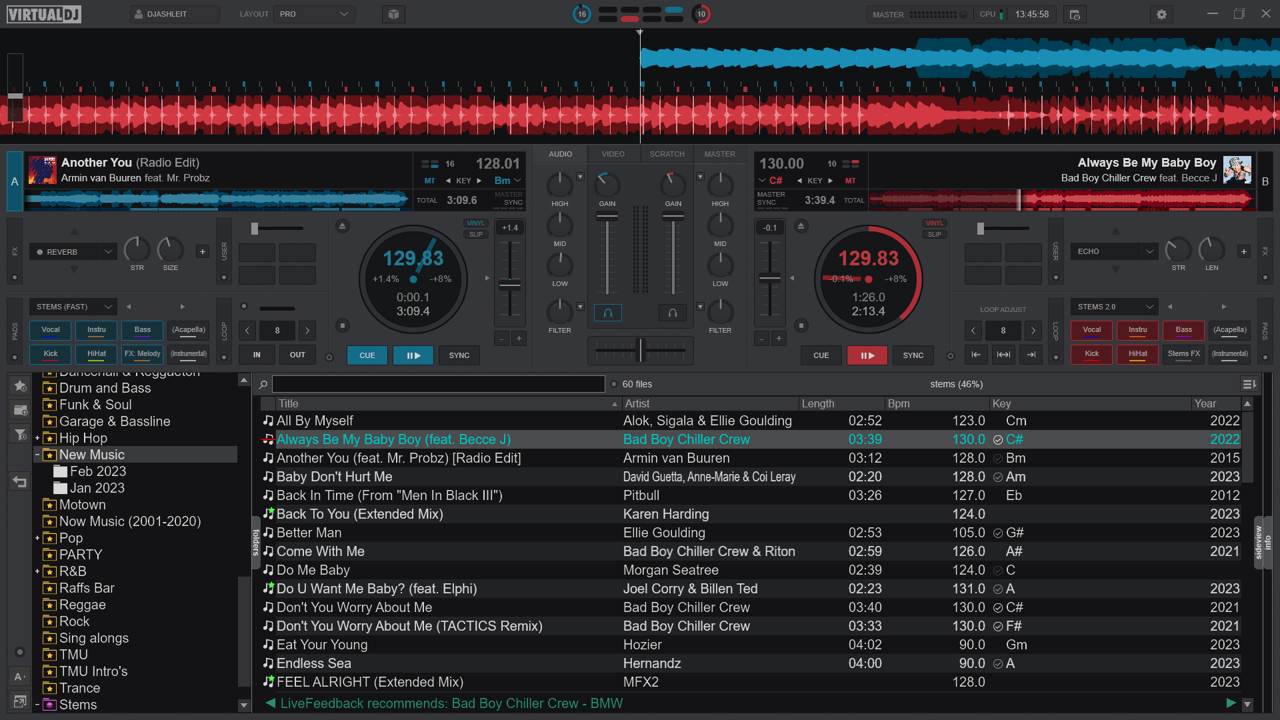 VirtualDJ - View the modern waveform even if stems seperation is fully ...