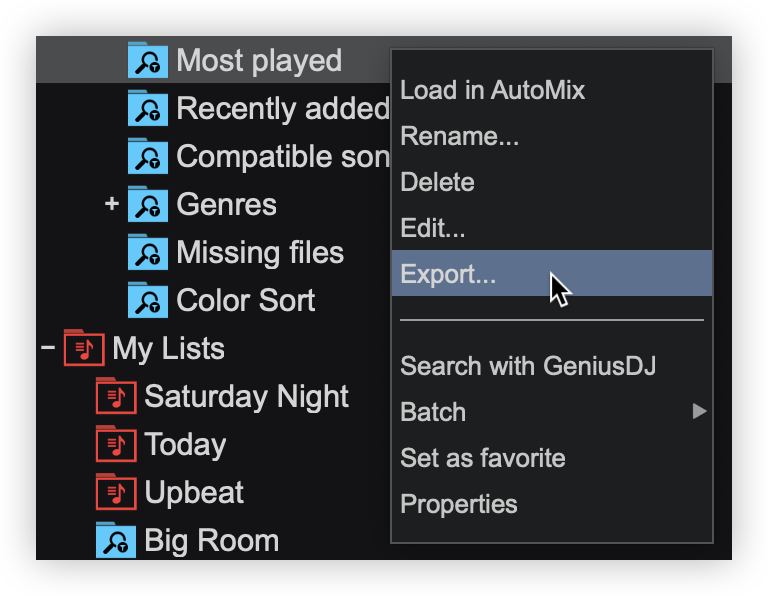 VirtualDJ - User Manual - CDJ Export