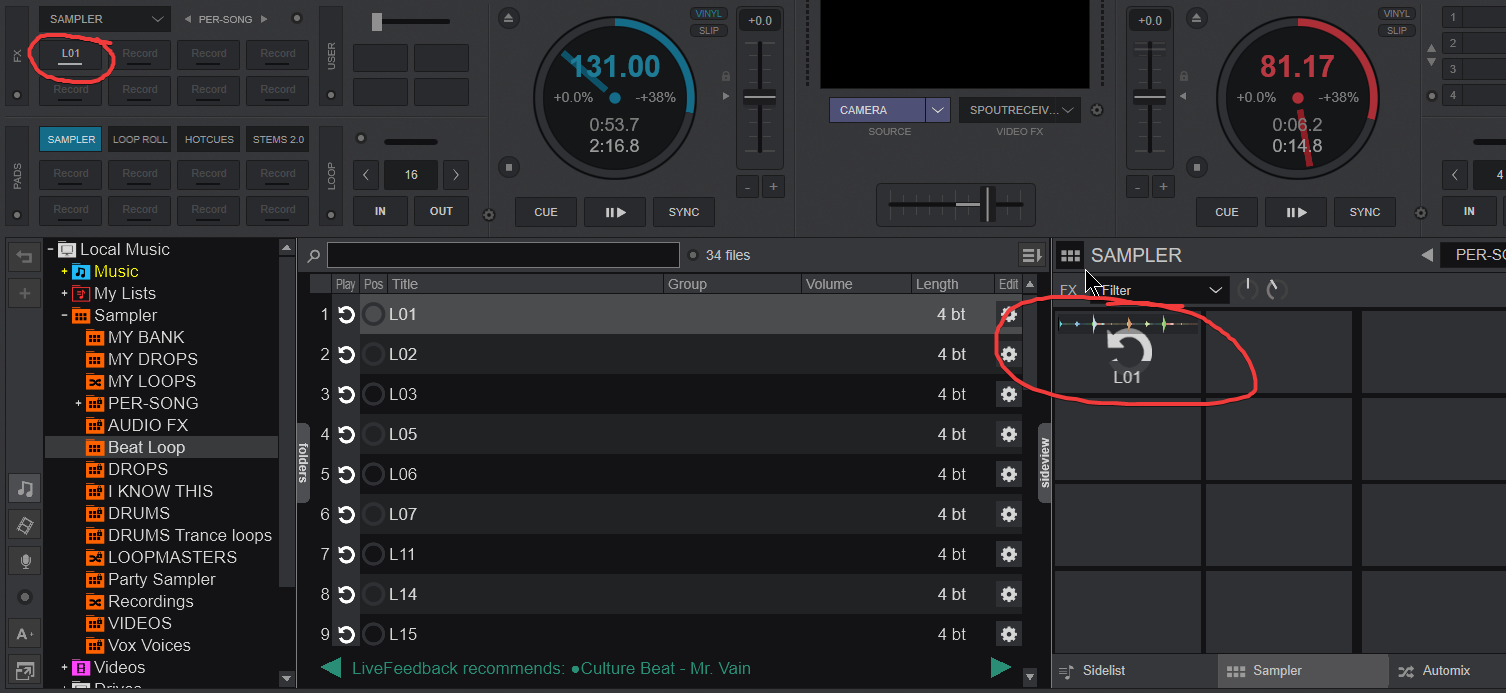VirtualDJ - Sampler is Kind of Clunky when moving files around