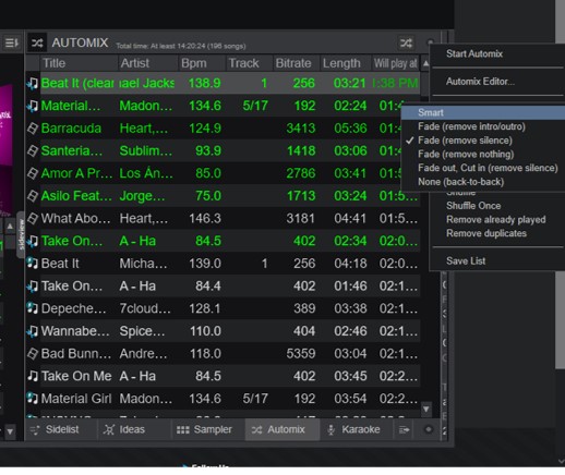 VirtualDJ - Fade when play in AUTOMIX