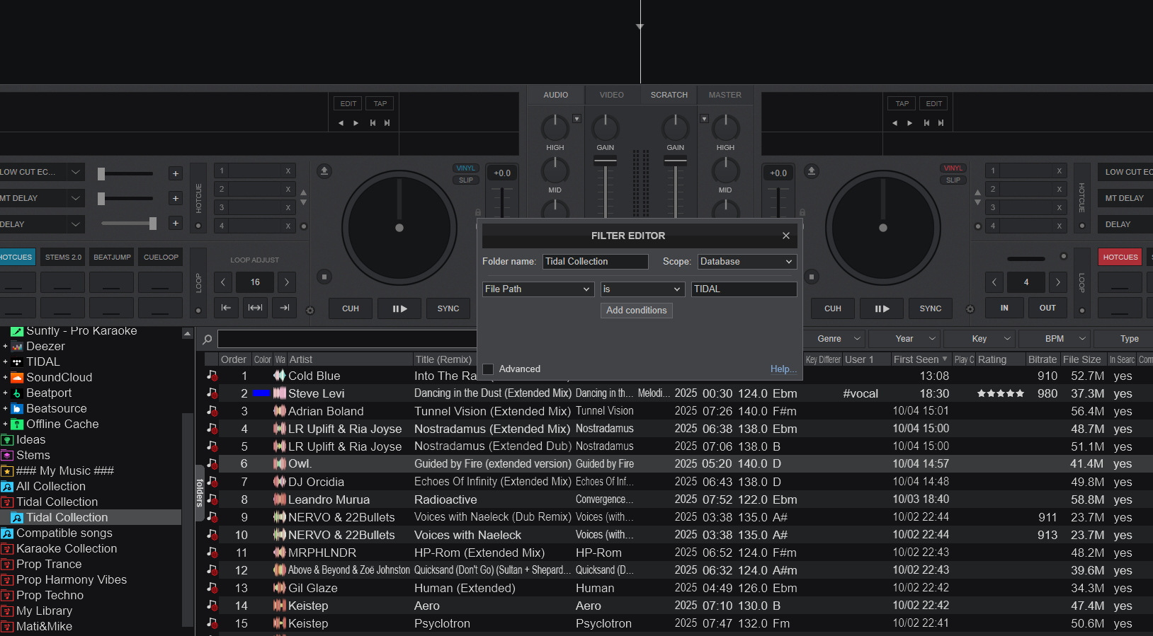 VirtualDJ - Cloud Syncing for filter list issue