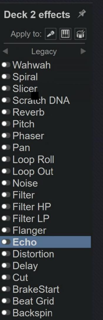 VirtualDJ - Legacy Echo's Name?