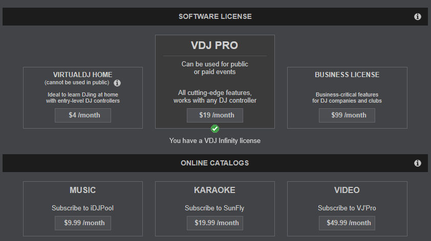 VirtualDJ - audio sample when no pro license