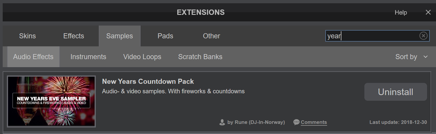 VirtualDJ - New Years Eve Shaders