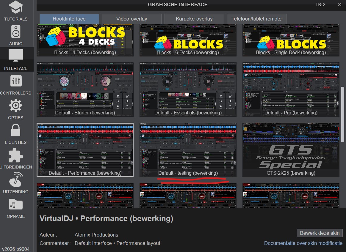VirtualDJ - Fast switching for development skin